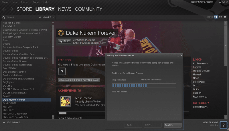 Steam game backup | J.D. Hodges