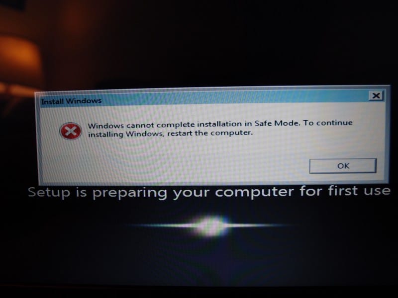 Windows cannot complete installation in Safe Mode | J.D. Hodges