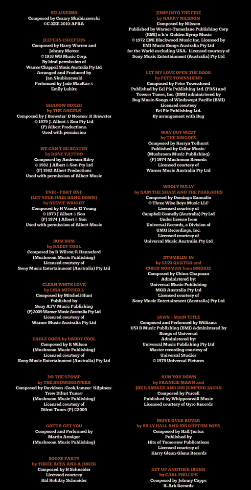 Red Dog 2011 movie soundtrack info | J.D. Hodges