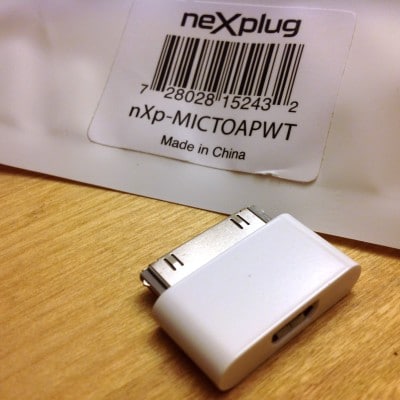 Micro-USB to 30-pin Apple connector adapter! | J.D. Hodges