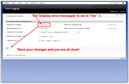 Enable PHP error reporting on Turnkey LAMP Stack | J.D. Hodges