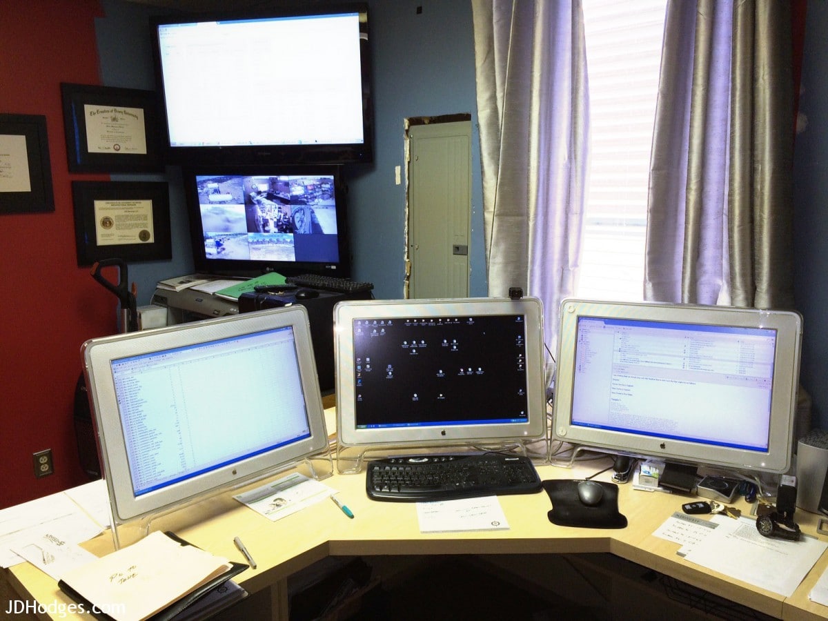 5 monitor office setup | J.D. Hodges
