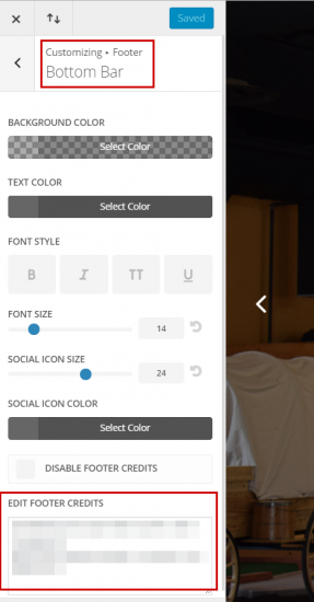 Customize WordPress Theme Bottom Bar | J.D. Hodges