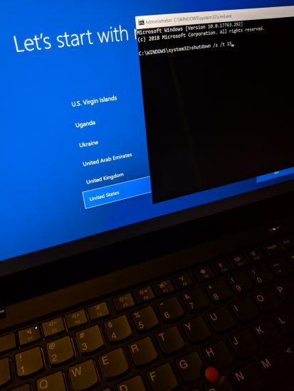 How to shutdown laptop during Windows 11 or Windows 10 initial setup ...
