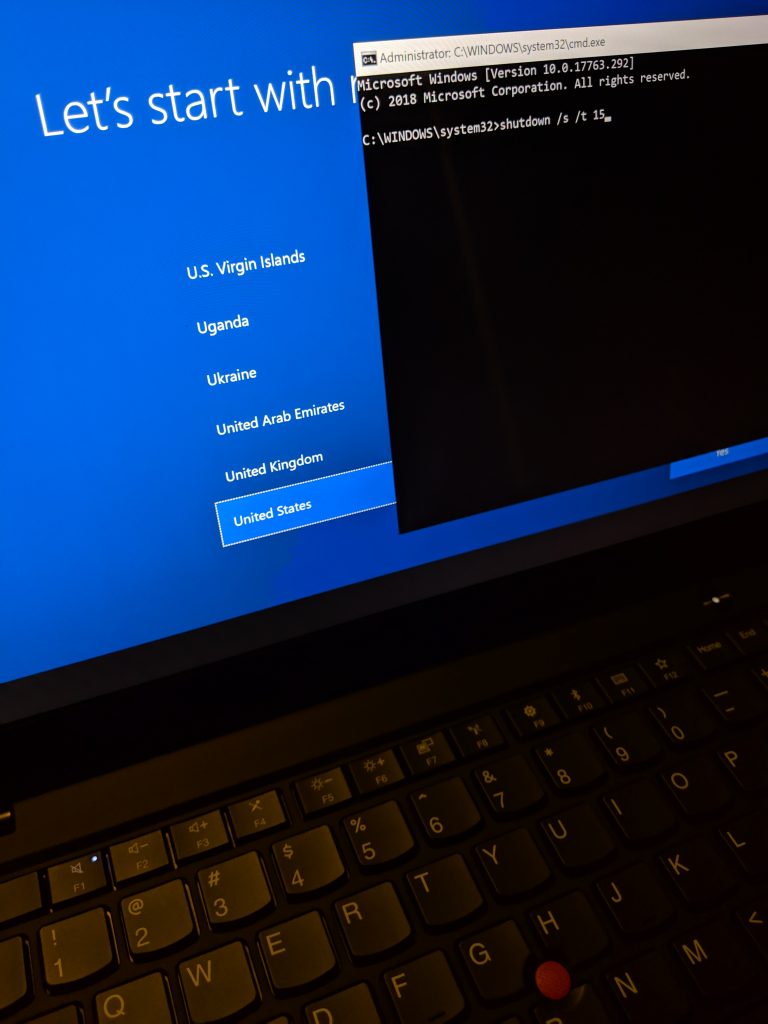 How to shutdown laptop during Windows 11 or Windows 10 initial setup ...