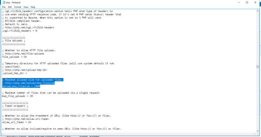Increasing The Php File Upload Limit For Phpmyadmin On Iisfastcgi