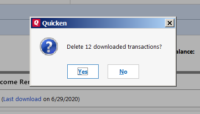 Mass Delete Multiple Downloaded Quicken Transactions | J.D. Hodges