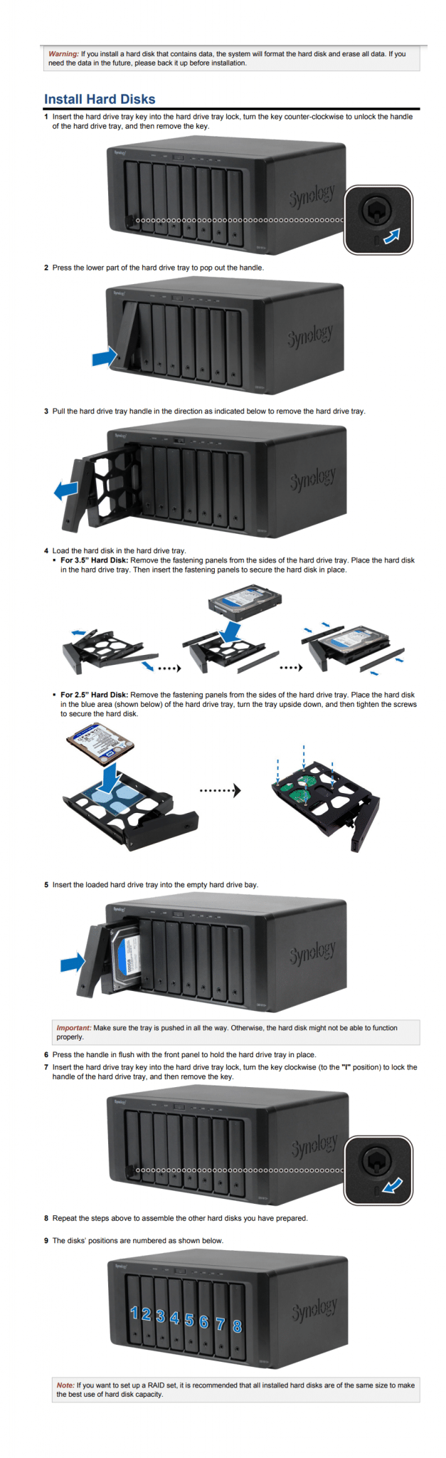 Synology DiskStation DS1813+ HDD and SSD installation instructions | J ...