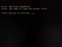 bad shim signature- you need to load the kernel first [SOLVED] | J.D. Hodges