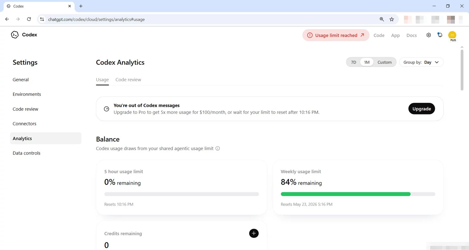 How to Check Your Codex Usage on ChatGPT (Plus and Pro)